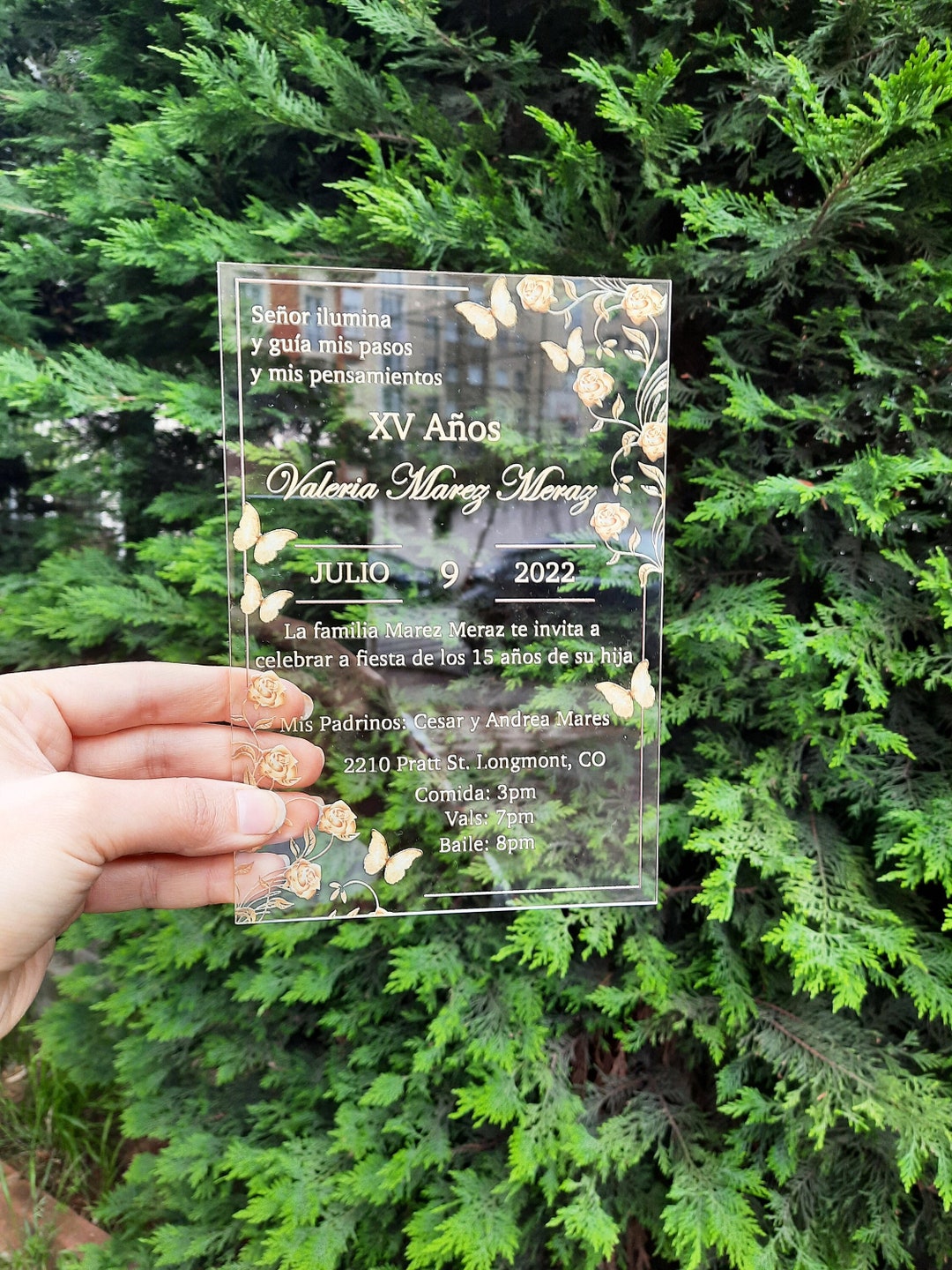 Quinceanera Invitations, Wedding Invitations, Acrylic Glass Invitations ...