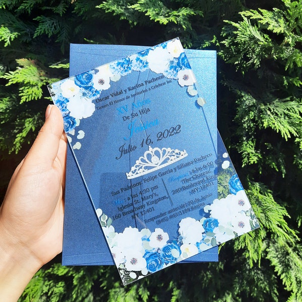 Acrylic Cinderella Quinceanera Invitations - Etsy