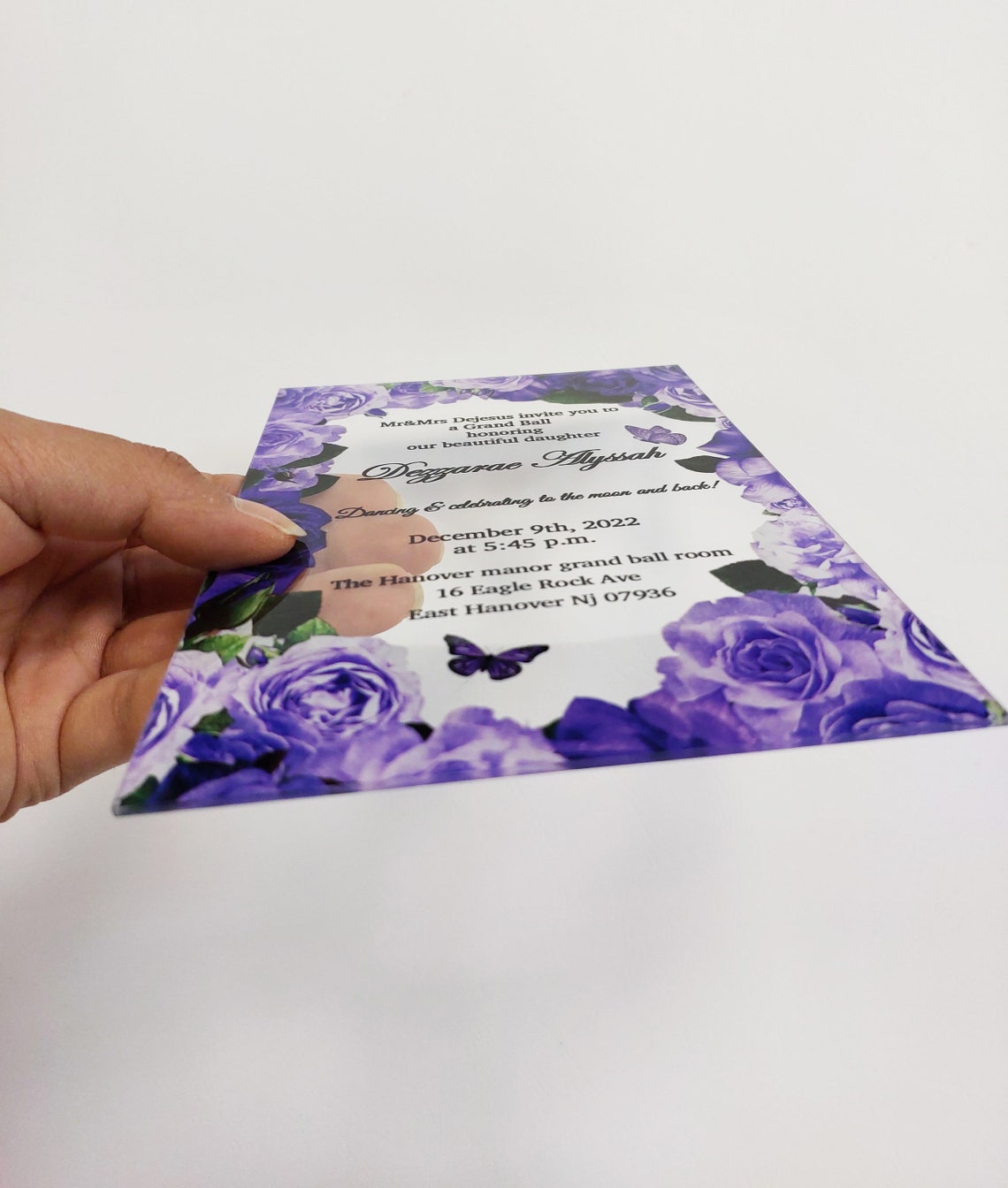 Purple Quinceanera Invitations Enchanted Forest Invitations - Etsy