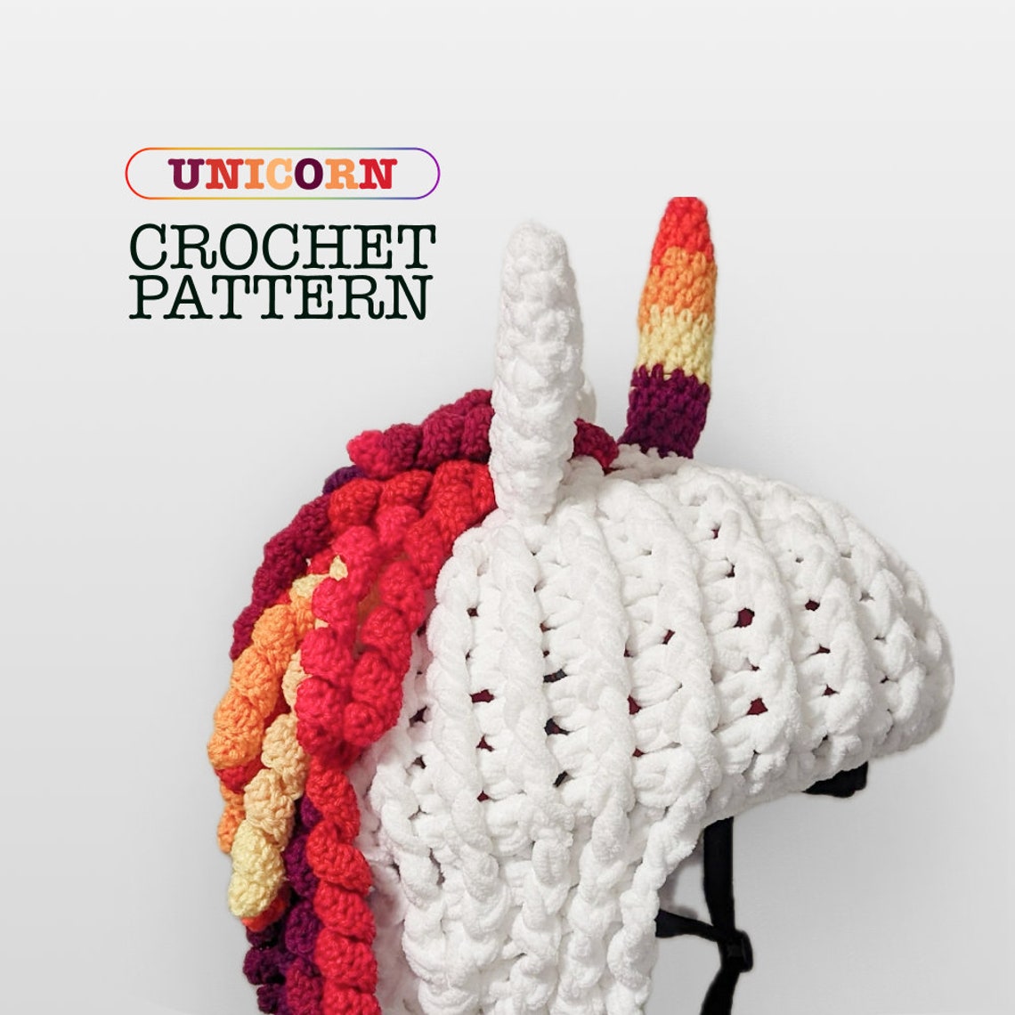 Unicorn Helmet Cover Pattern| Crochet Unicorn Pattern| Crochet Pattern ...