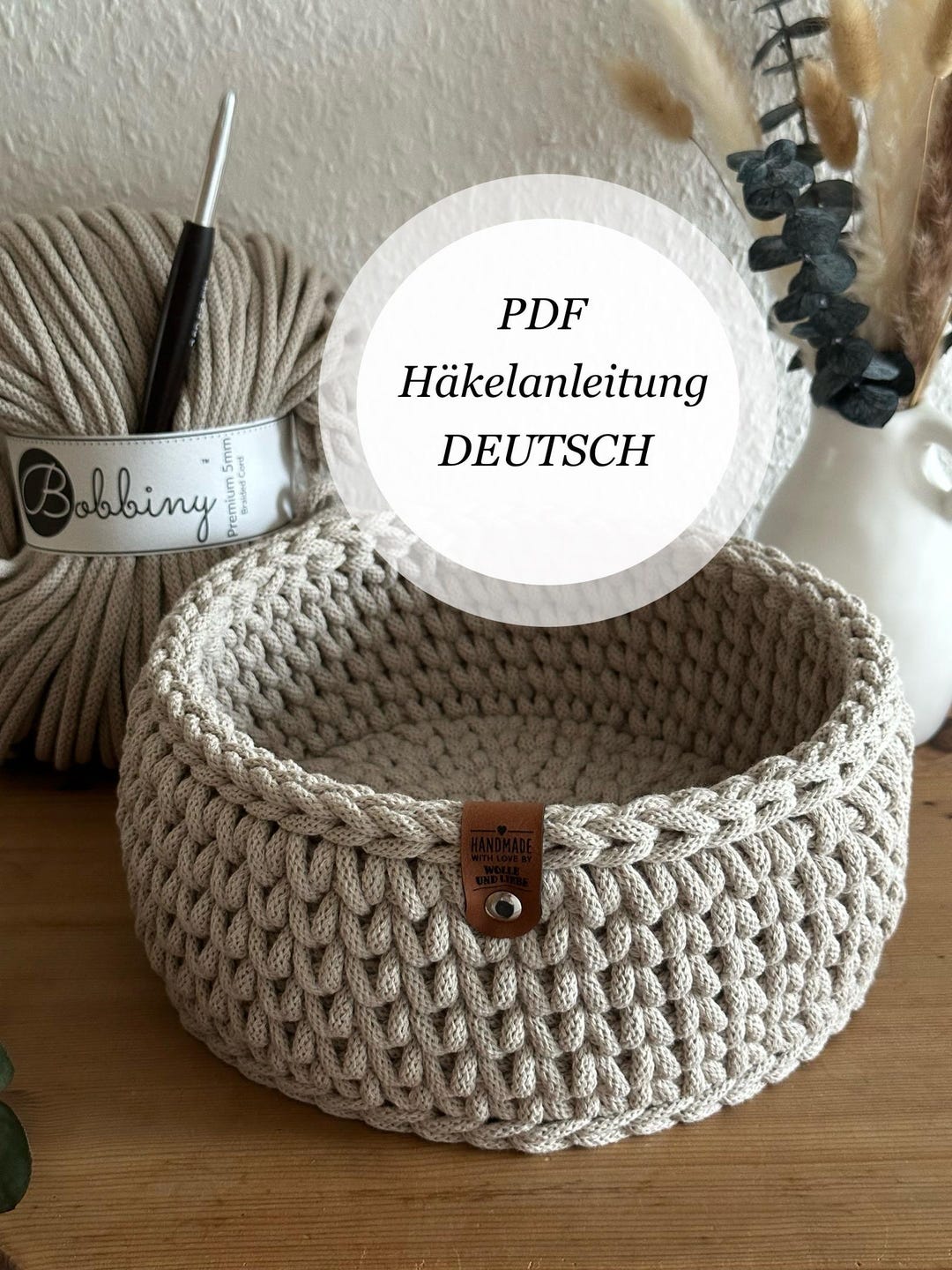 PDF Deutsche Anleitung für ein gehäkeltes Körbchen | Brotkorb ...
