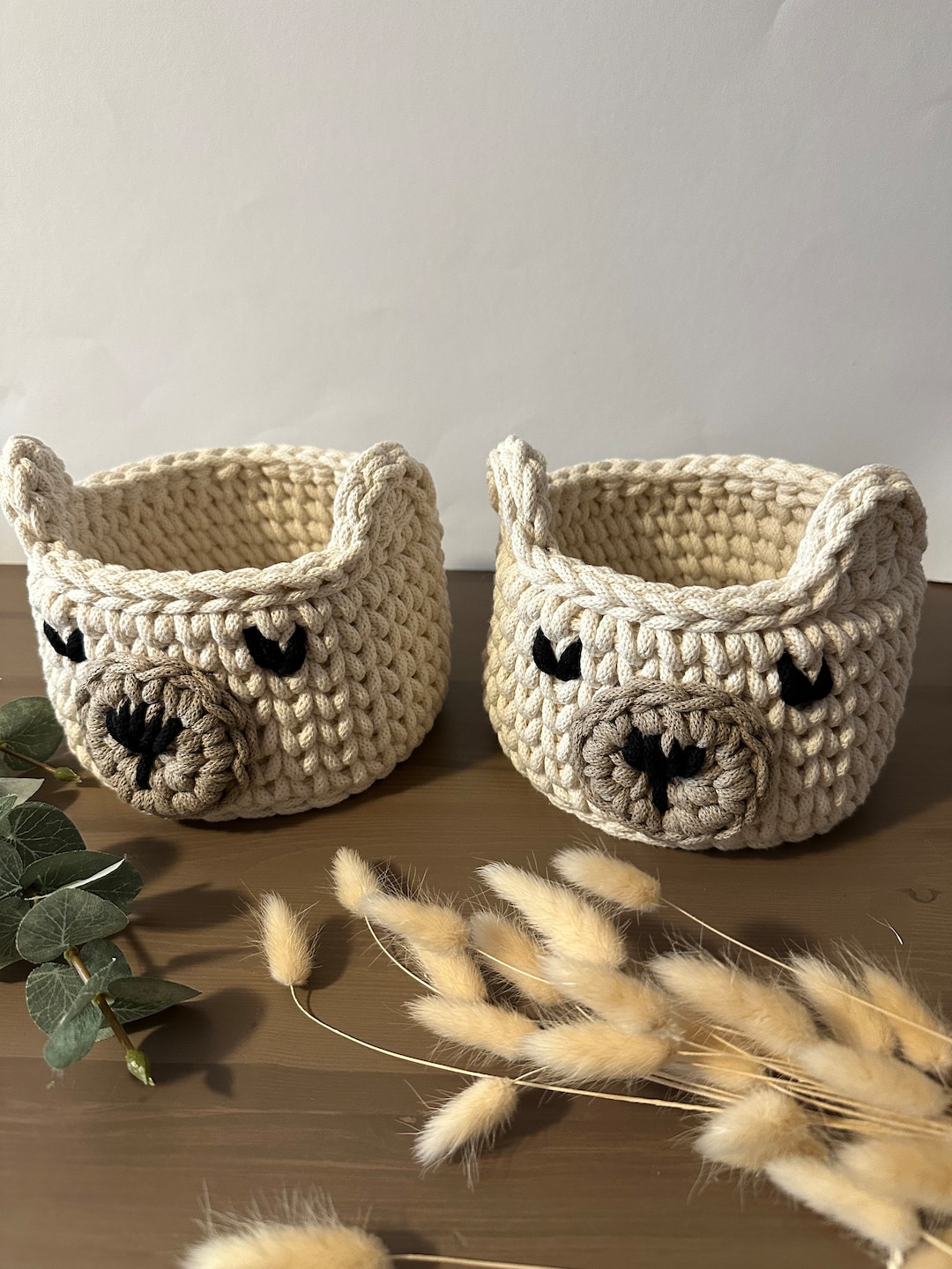 Bear Basket | Basket Bear | | Crochet Basket | Bear Basket | Crocheted ...