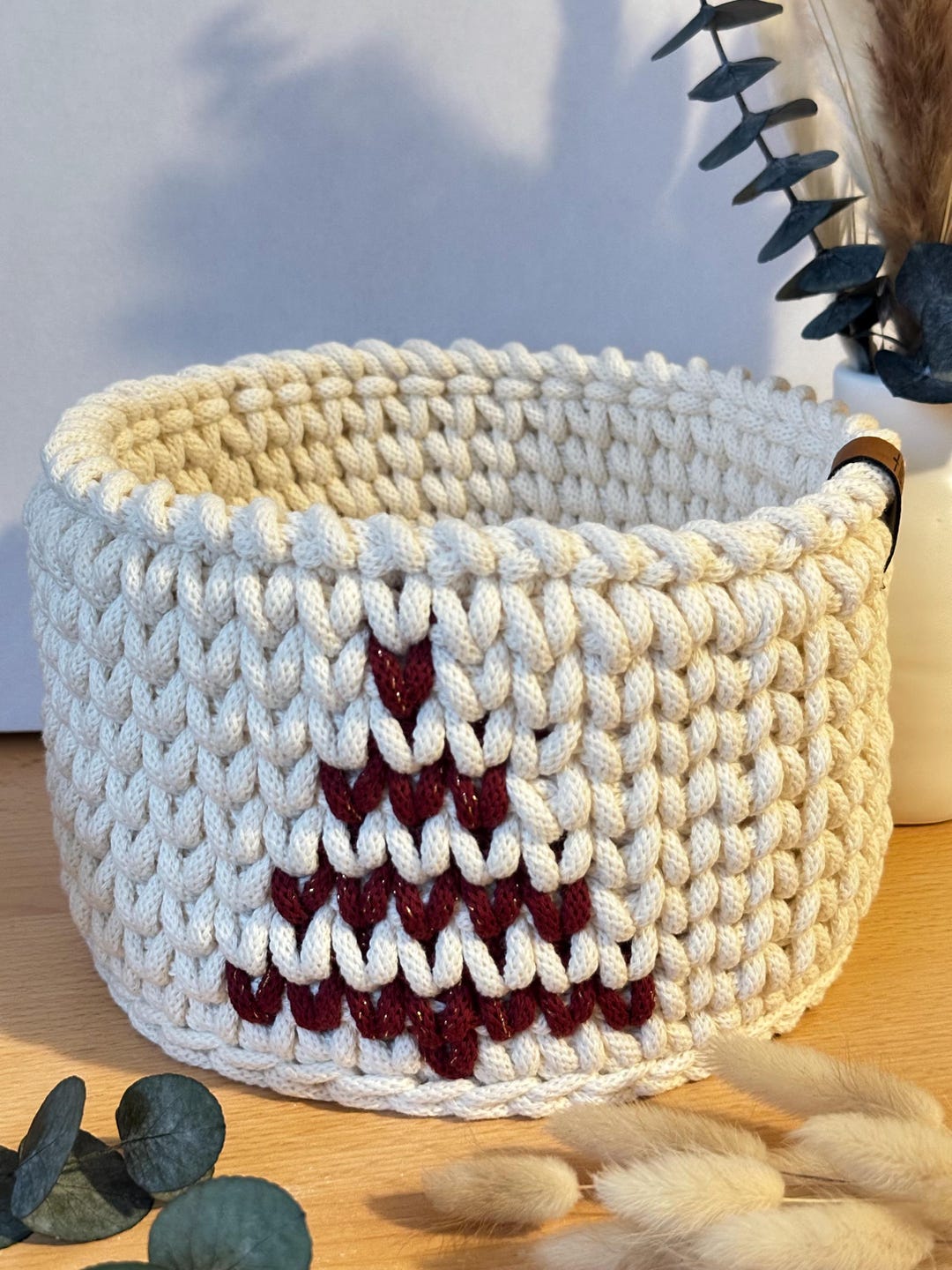 Christmas Basket | Christmas Basket | Crochet Basket | Christmas Tree ...