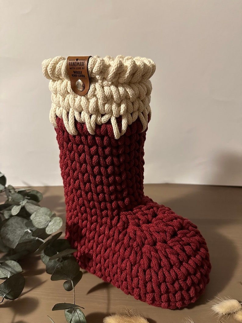 Santa Claus Boot With Wooden Bottom | Personalized on Request ...