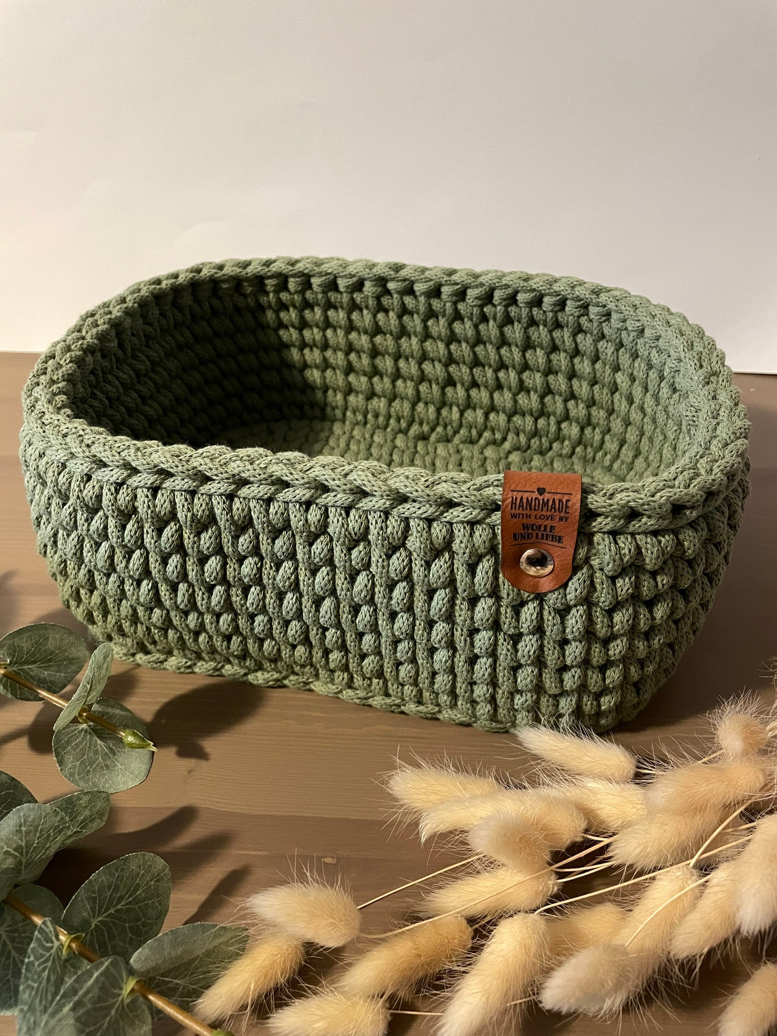 Häkelkorb eckig gehäkelter Korb Geschenkidee - Etsy.de