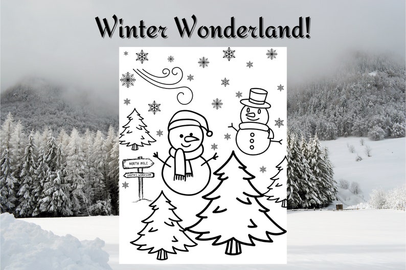 Winter Coloring Page, Coloring Sheet for Classrooms, Snowman Coloring ...