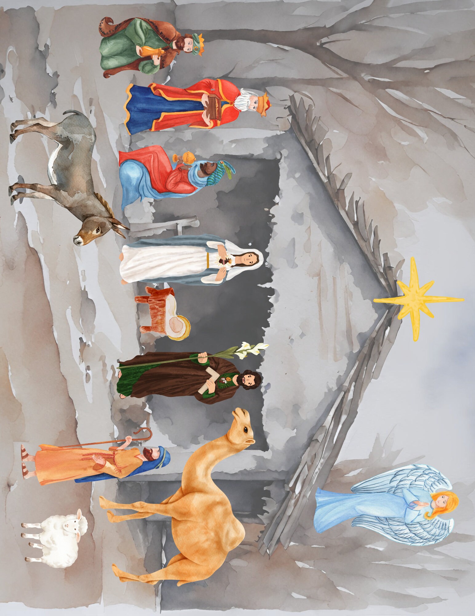 Nativity Printable Busy Board, Jesus Birth Busy Board, Baby Jesus ...