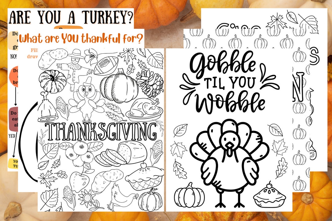Fall Activities Printable Bundle of 6, Thanksgiving Activities, Fall ...