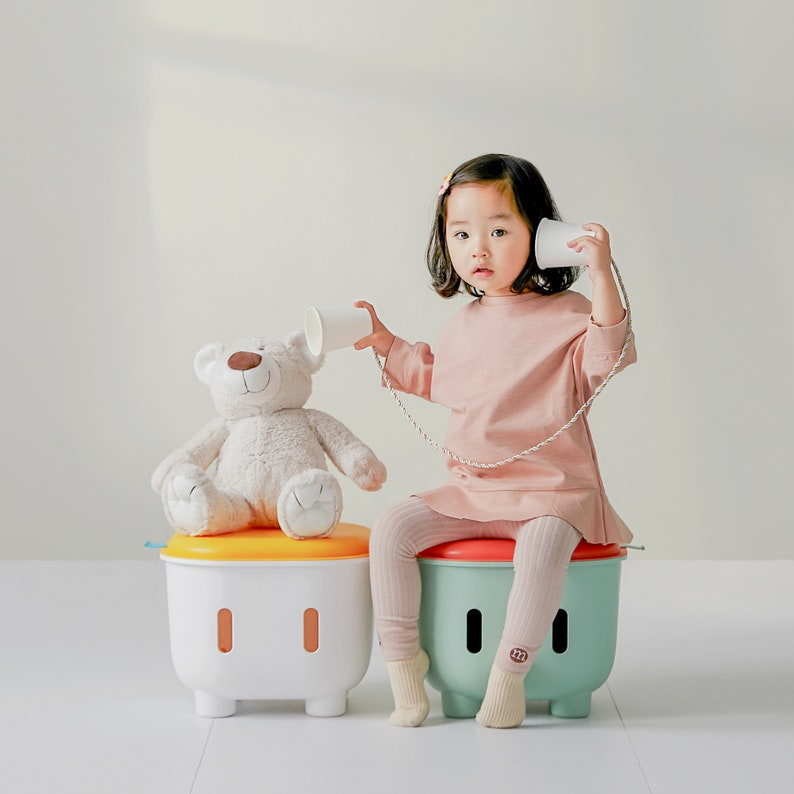 Cute Storage Stool Box US Stock Bench Ottoman Organizer for - Etsy