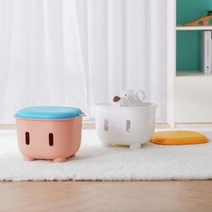 Cute Storage Stool Box US Stock Bench Ottoman Organizer for Kid's Home ...