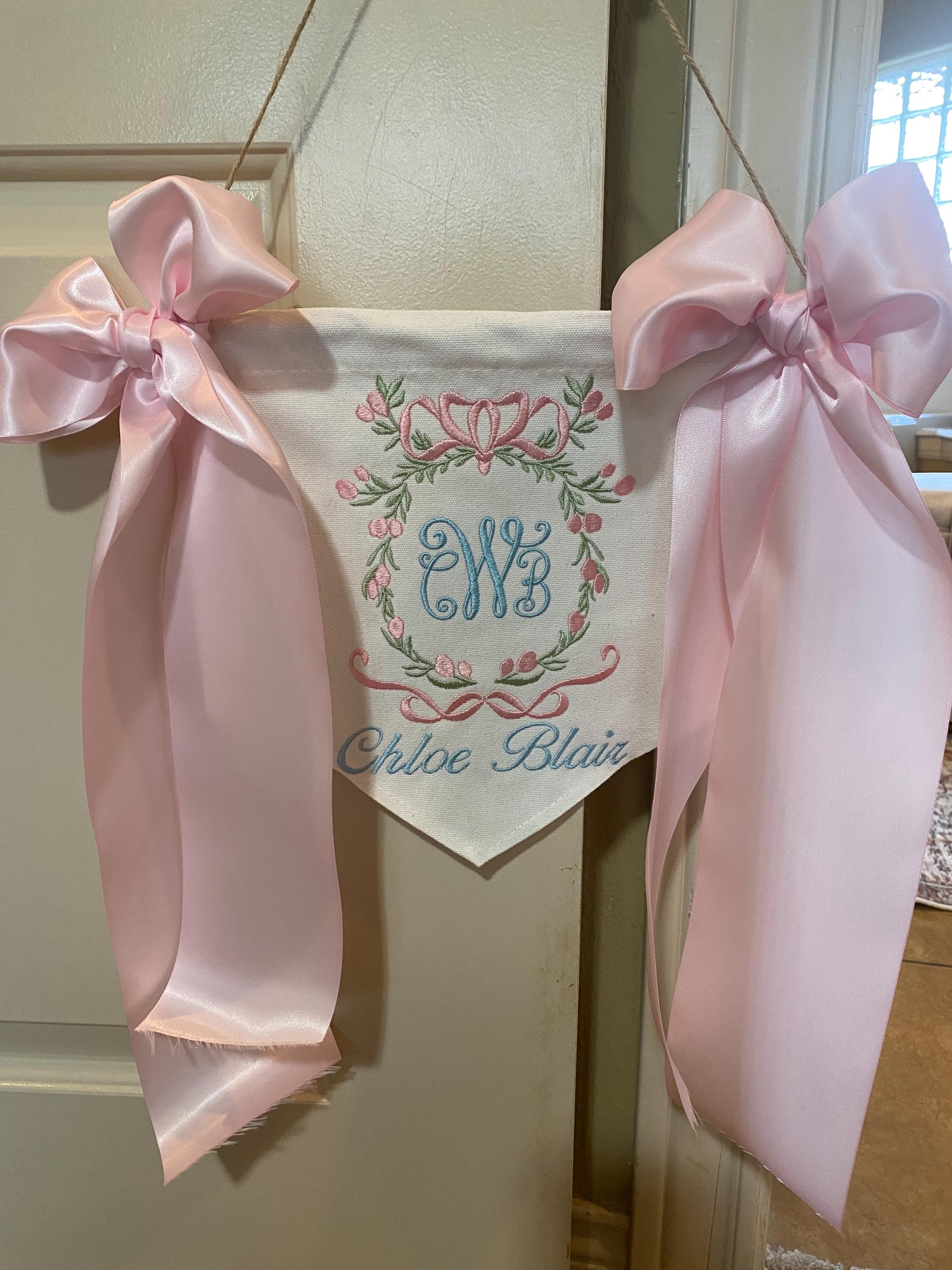 Embroidered Baby Banner And/or Banner/blanket Set. Welcoming Baby ...