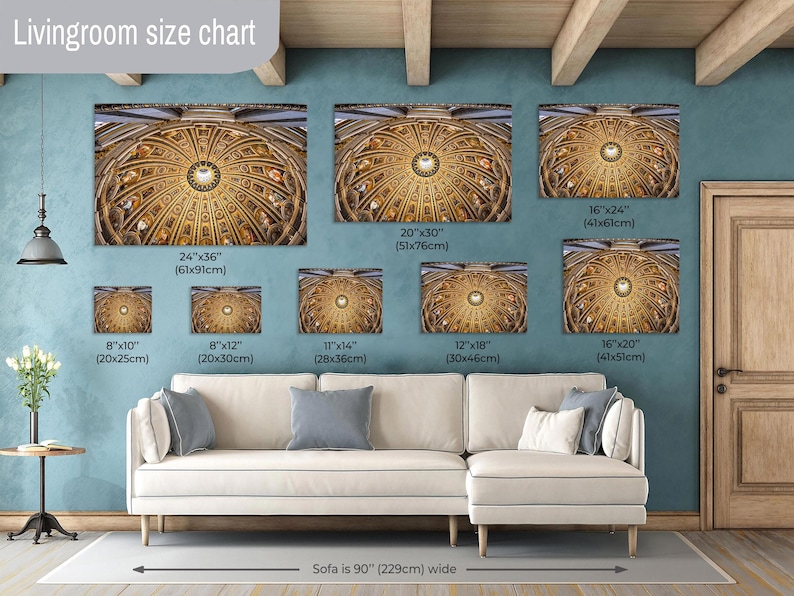 Vatican Dome Ceiling, Cathedral, Italy Photography, Rome Art ...