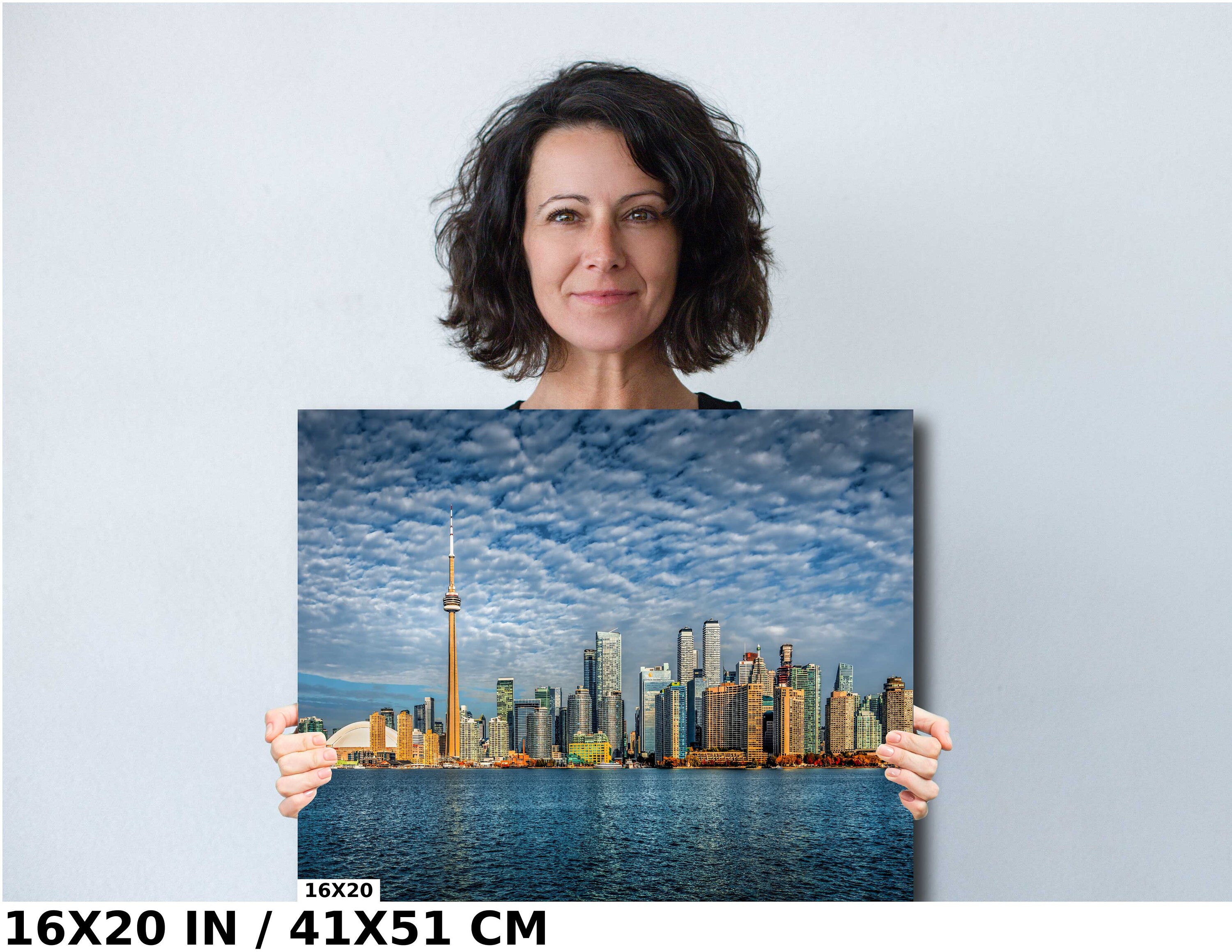 Toronto Skyline Print, CN Tower, Rogers Centre, Toronto Waterfront ...