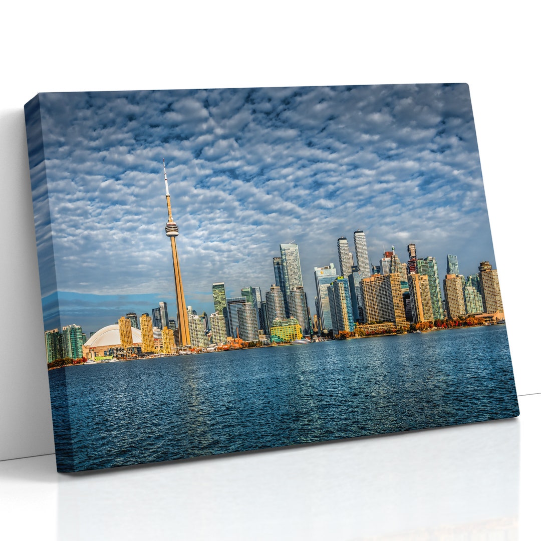 Toronto Skyline Print, CN Tower, Rogers Centre, Toronto Waterfront ...