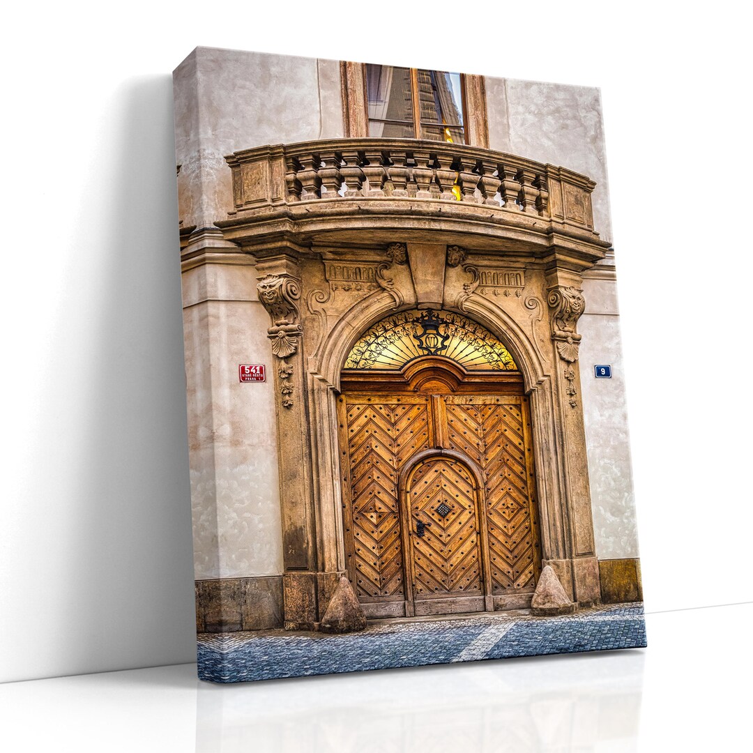 Prague Door Photography, Balcony Architecture Art, Vintage Baroque Door ...