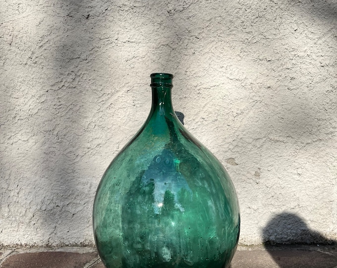 Demijohn 54 Liters Glass Vase Demijohns 66 Cm XXL Teal Blue Color Glass ...