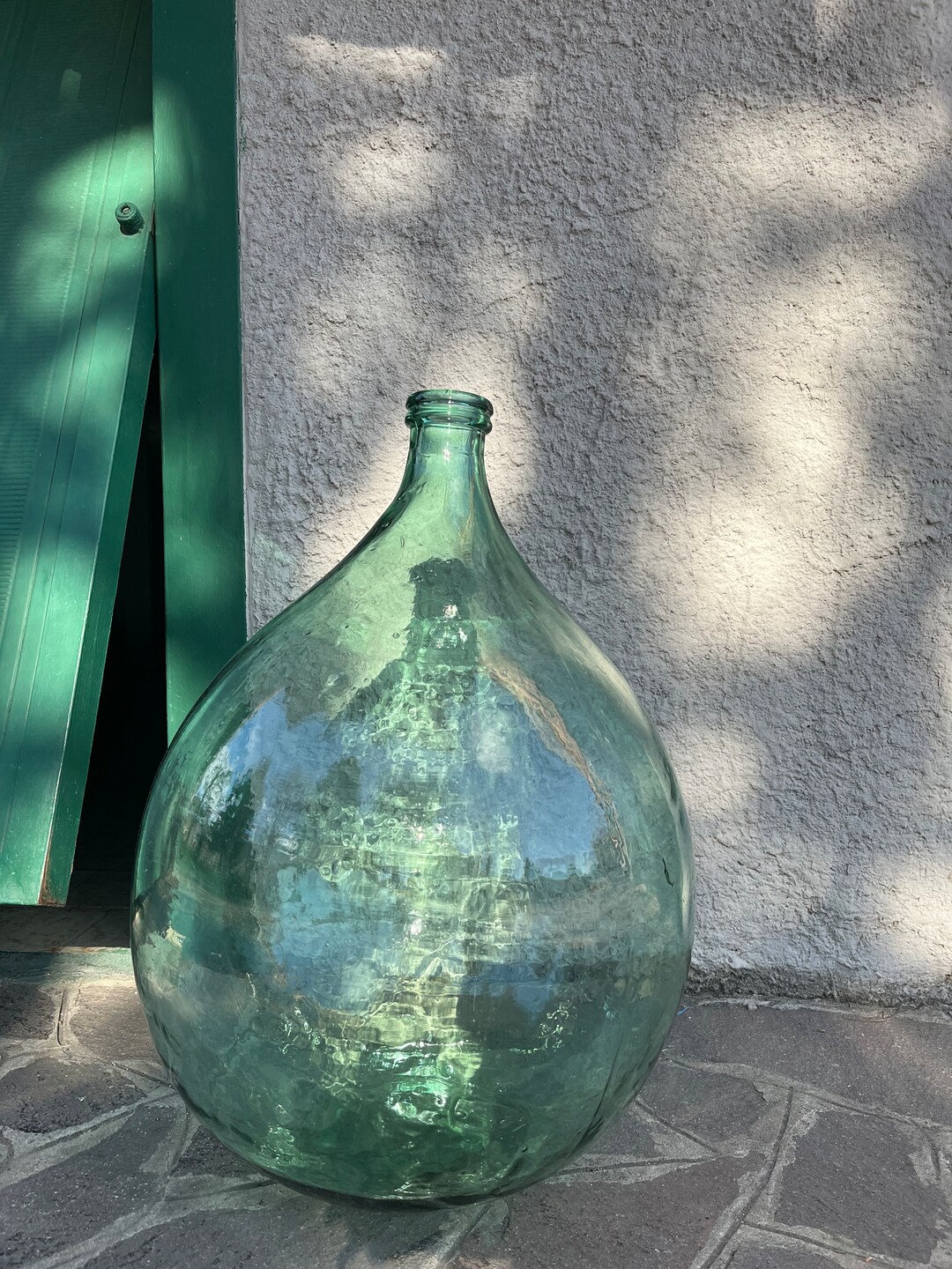 Demijohns 54 Liters Italian - Light Green Glass Vase 66cm Demijohns XXL ...