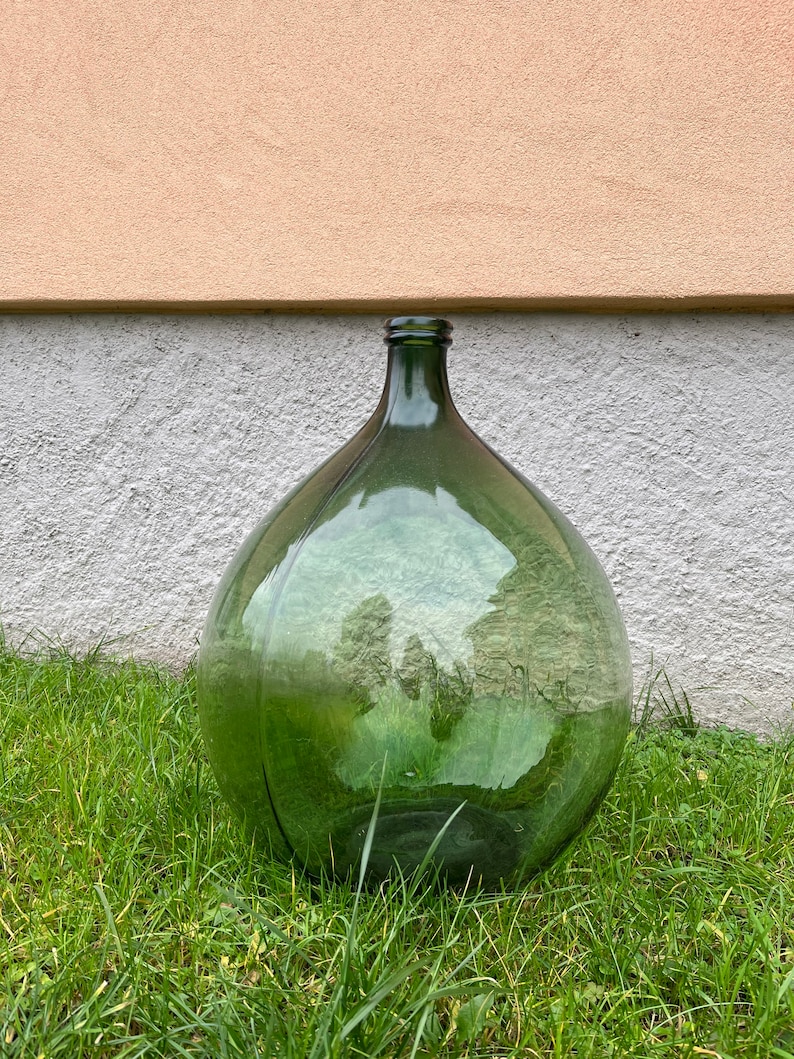 Demijohn 54 Liter Glass Vase Green 54 Liters Large Decor Design Vintage ...
