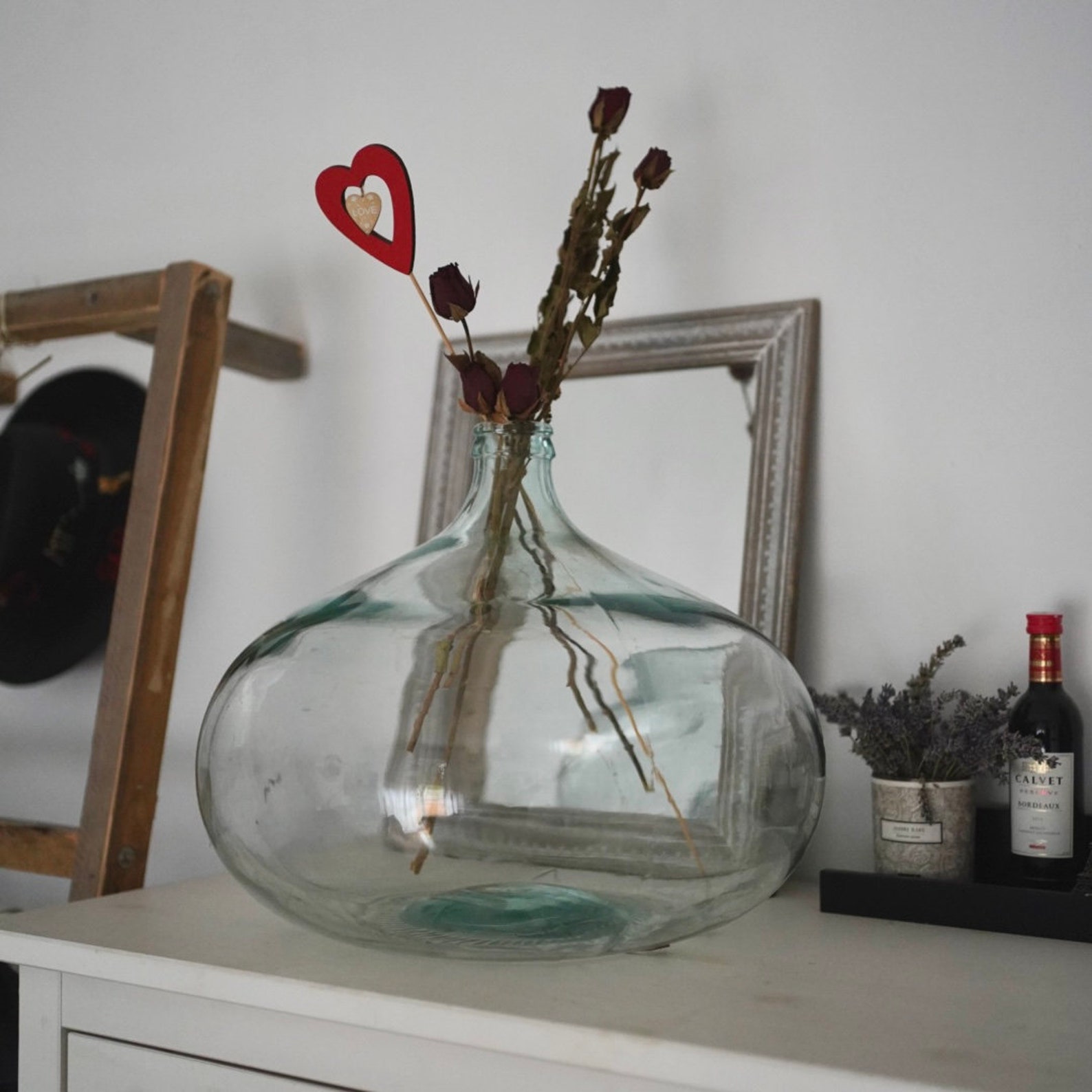 Round Flat Demijohn Table Vases Design Green Demijohns Green Onion Vase ...