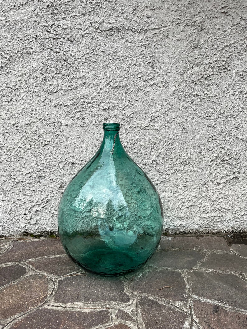 Demijohns 54 Liters Italian BLUE Glass Vase 66cm Demijohns XXL Vintage ...