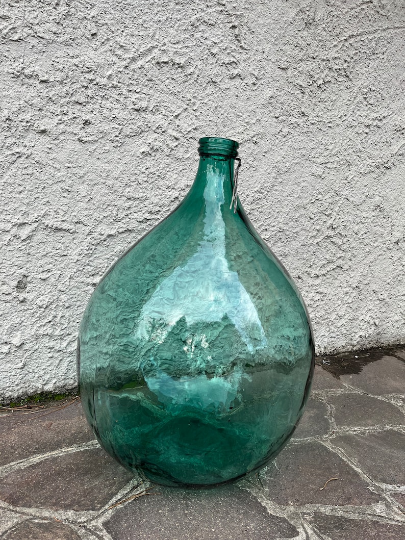 Demijohns 54 Liters Italian BLUE Glass Vase 66cm Demijohns XXL Vintage ...