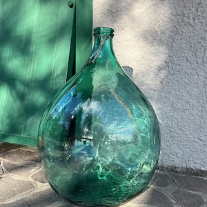 Demijohns 54 Liters Italian BLUE Glass Vase 66cm Demijohns XXL Vintage ...