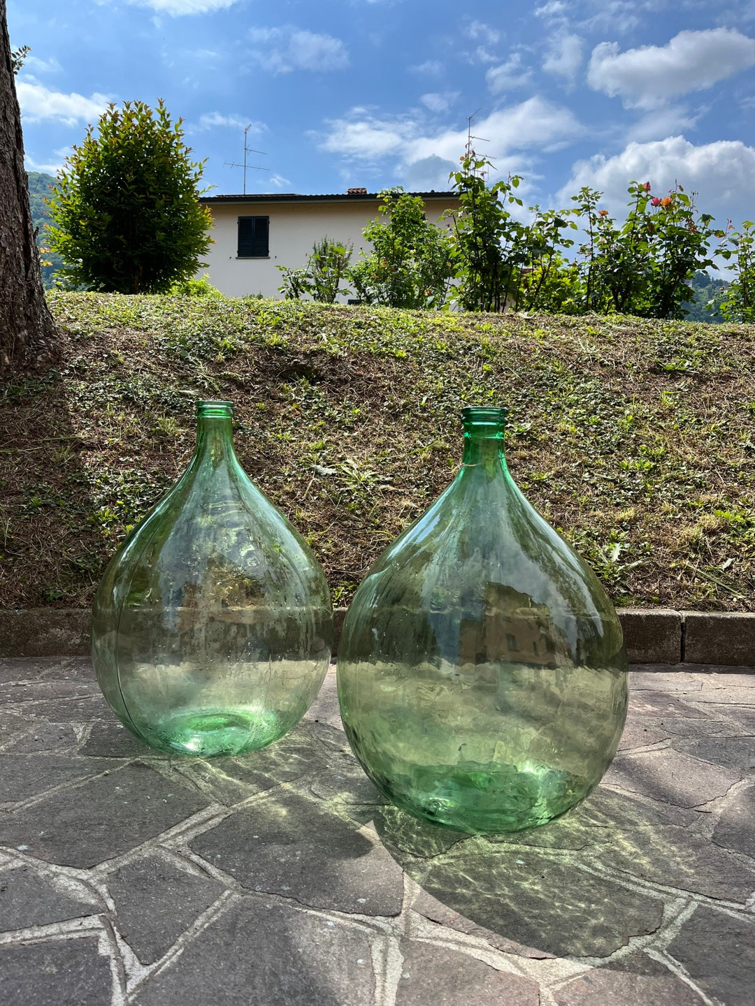 Demijohn 54 Liters Glass Vase Demijohns 66 Cm XXL Green Color Glass ...