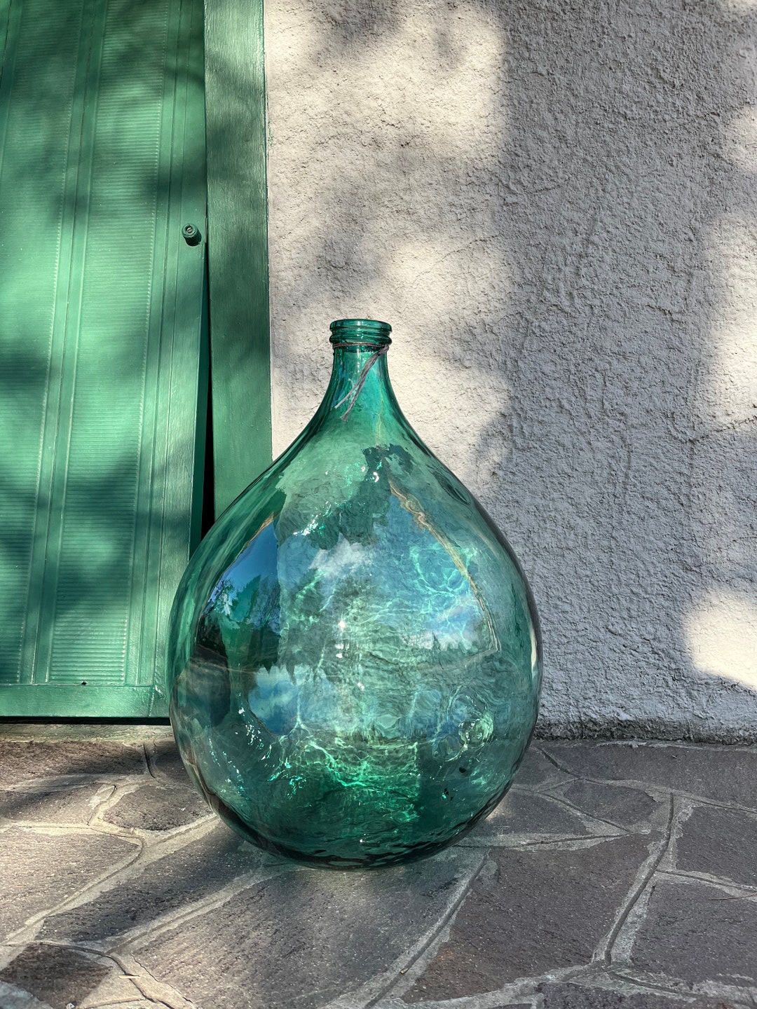 Demijohns 54 Liters Italian BLUE Glass Vase 66cm Demijohns XXL Vintage ...