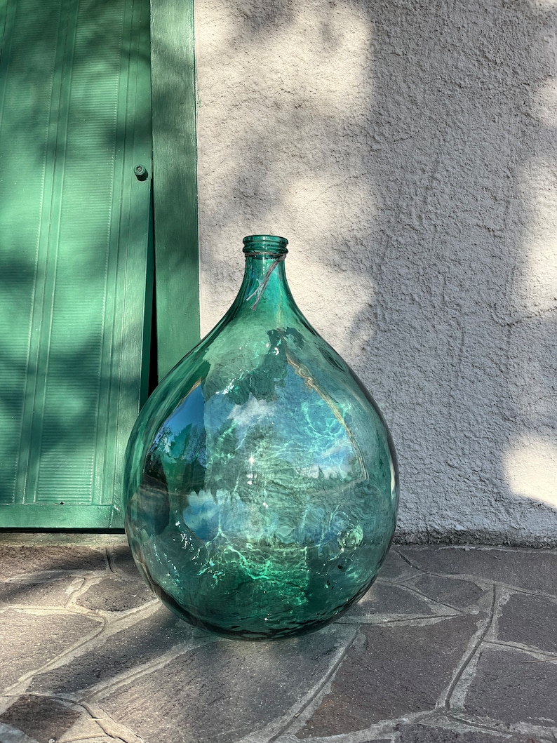 Demijohns 54 Liters Italian BLUE Glass Vase 66cm Demijohns XXL Vintage ...