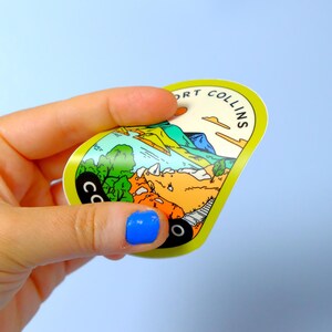 Fort Collins CO Sticker Colorado Art Waterproof Sticker Nature Art ...