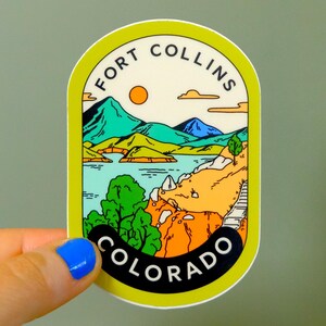 Fort Collins CO Sticker Colorado Art Waterproof Sticker Nature Art ...