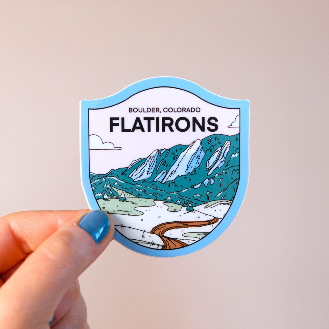 Flatirons Boulder CO Sticker Boulder Mountain Landscape Art Gift for Colorado Native Gift ...