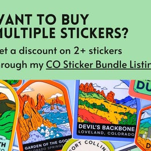 Devil's Backbone Sticker Loveland Colorado Sticker Waterproof Devils Backbone Hike Trail Gift ...