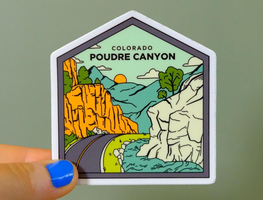 Poudre Canyon Sticker Colorado Decal Waterproof CO Sticker Fort Collins ...
