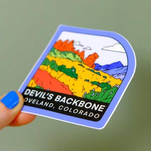 Devil's Backbone Sticker Loveland Colorado Sticker Waterproof Devils Backbone Hike Trail Gift ...