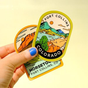 Fort Collins CO Sticker Colorado Art Waterproof Sticker Nature Art ...