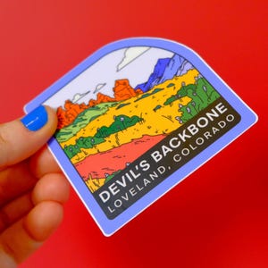 Devil's Backbone Sticker Loveland Colorado Sticker Waterproof Devils Backbone Hike Trail Gift ...