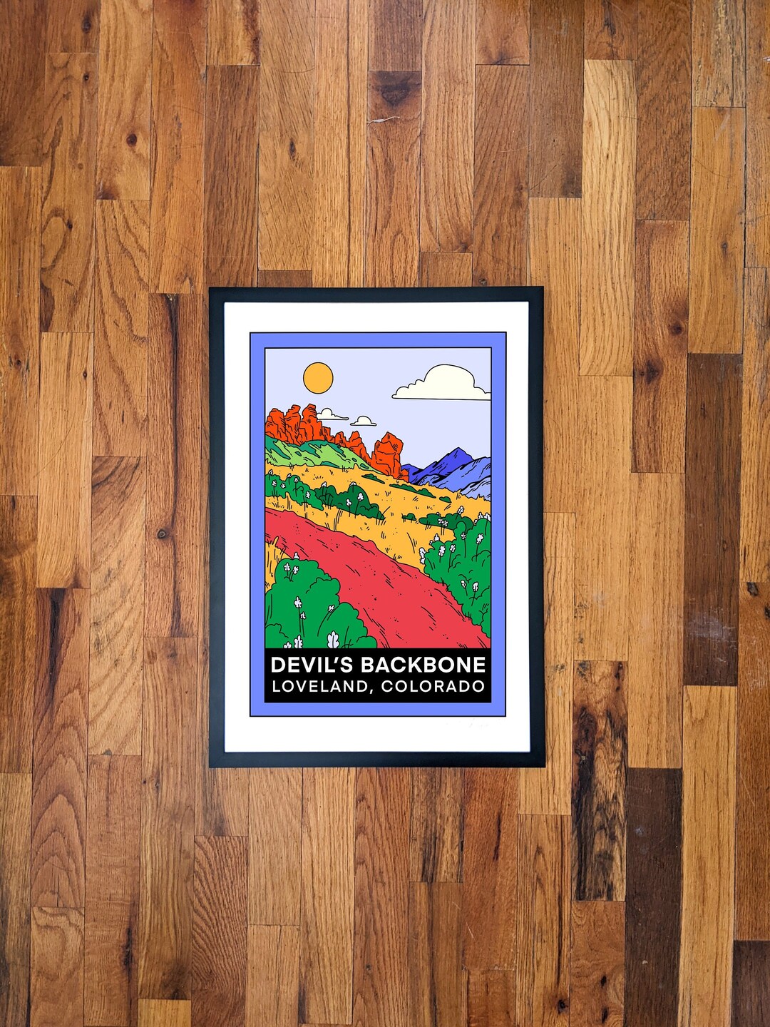 Devil's Backbone Poster Loveland Colorado Wall Art Print Landscape Art ...