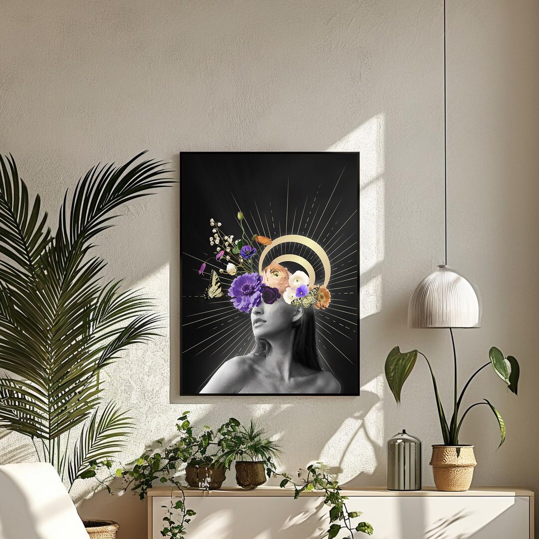 Flower Woman Art | Goddess Art | Inanna | Boho Art Print | Femme Fleur ...