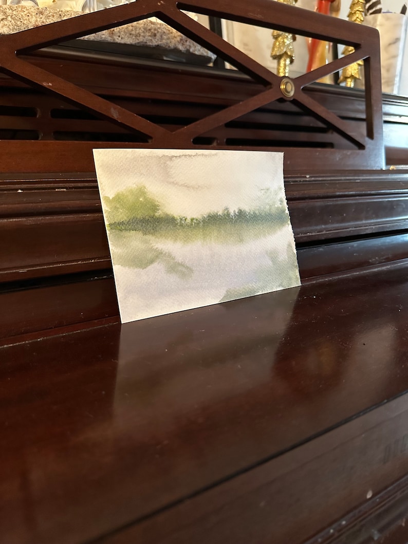 Original Watercolor Painting “rainfall’s Reflections”, Original Artwork ...