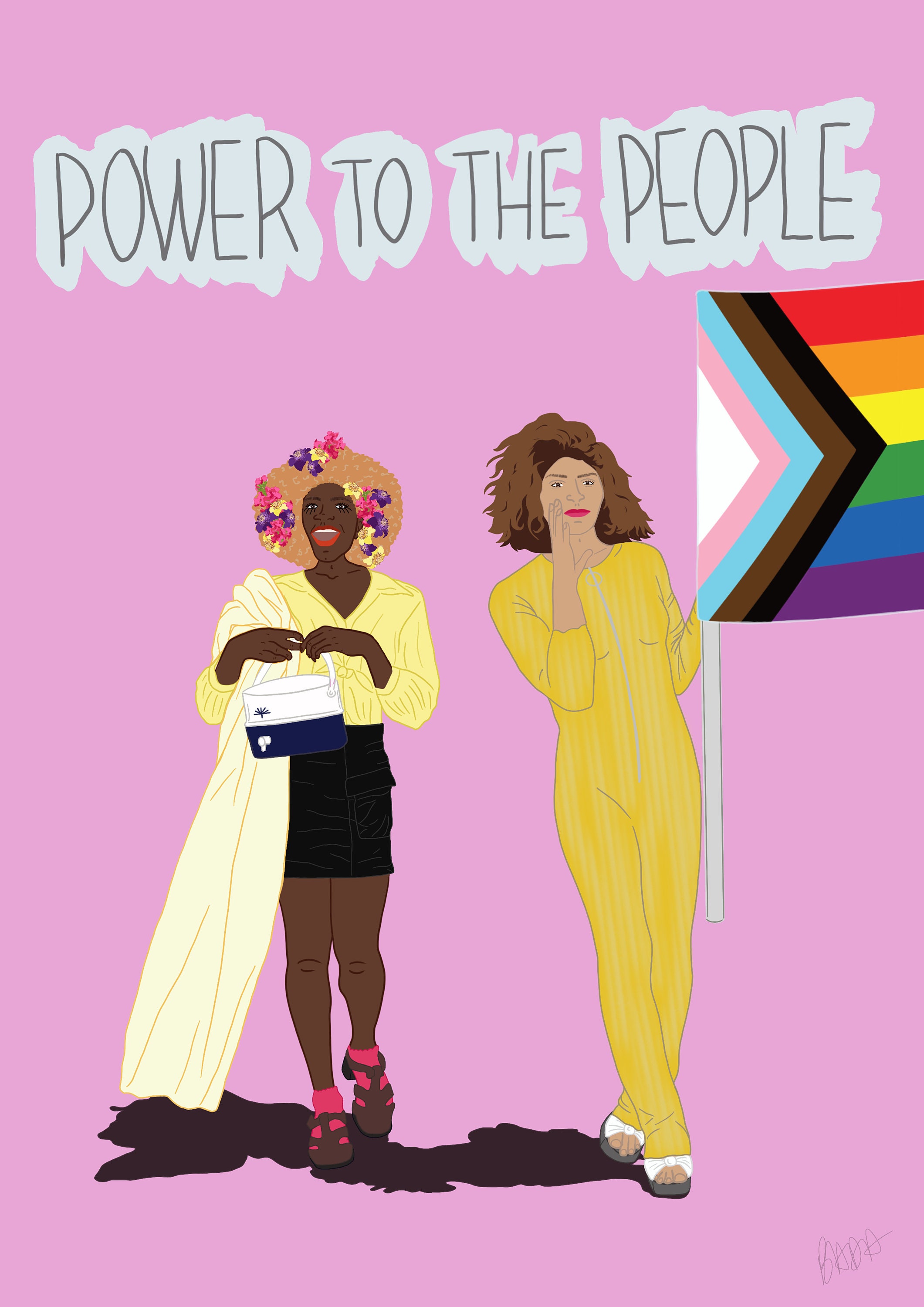 Marsha P. Johnson and Sylvia Rivera Art Print LGBTQ Pride - Etsy