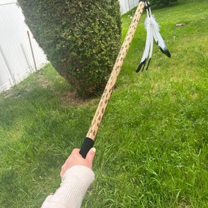 Native American Inspired Hunting Spear - Handmade - 4" Flint Stone ...