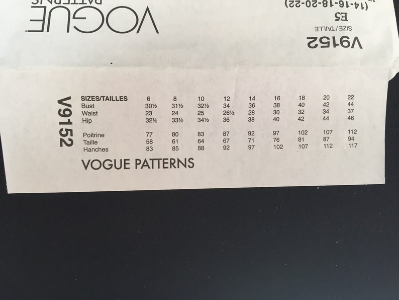 UNCUT Vogue V9152 Pattern for Jacket Sizes 6-14 - Etsy