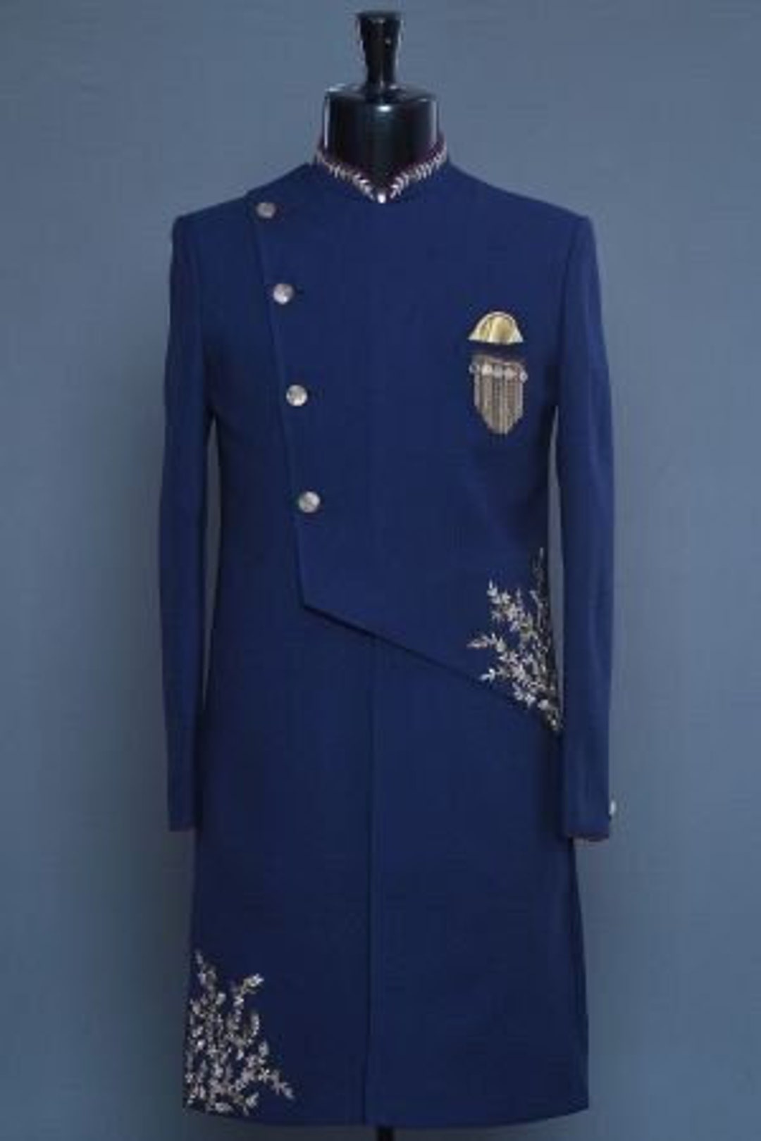 Indian Ethnic Sherwani With Handmade Zari Designer Party Wear Sherwani ...
