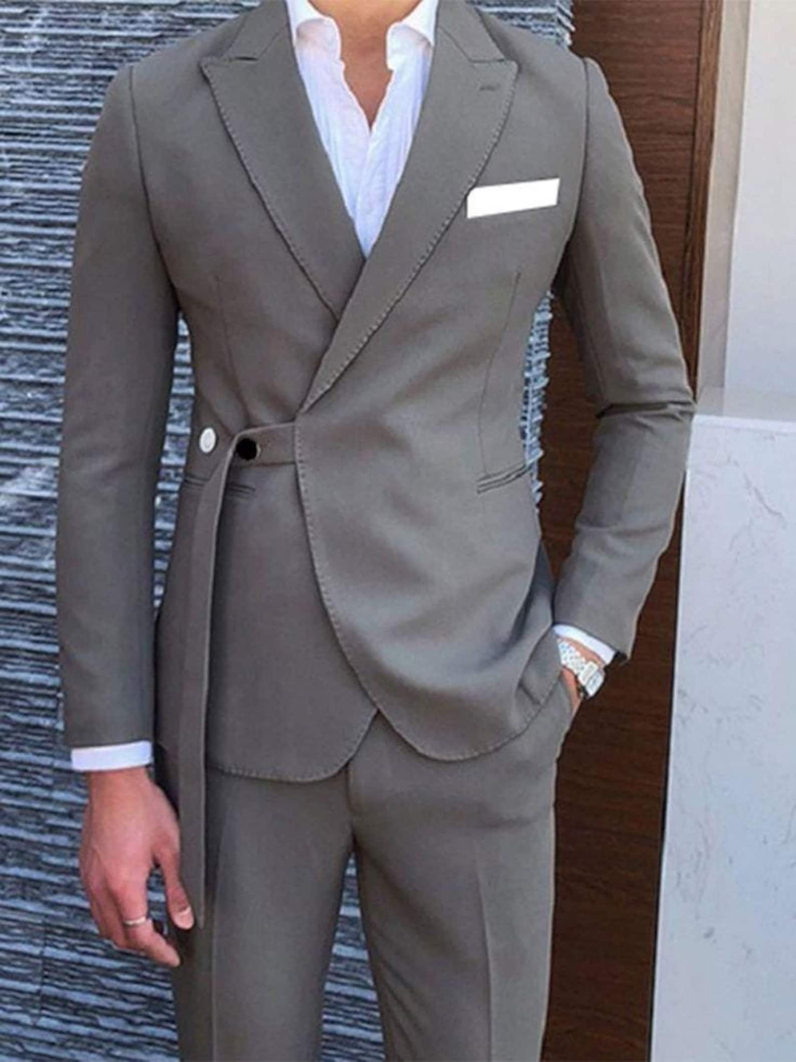 Indian Designer Party Wear Coat Pant for Men Wedding Casual Formal Wear ...