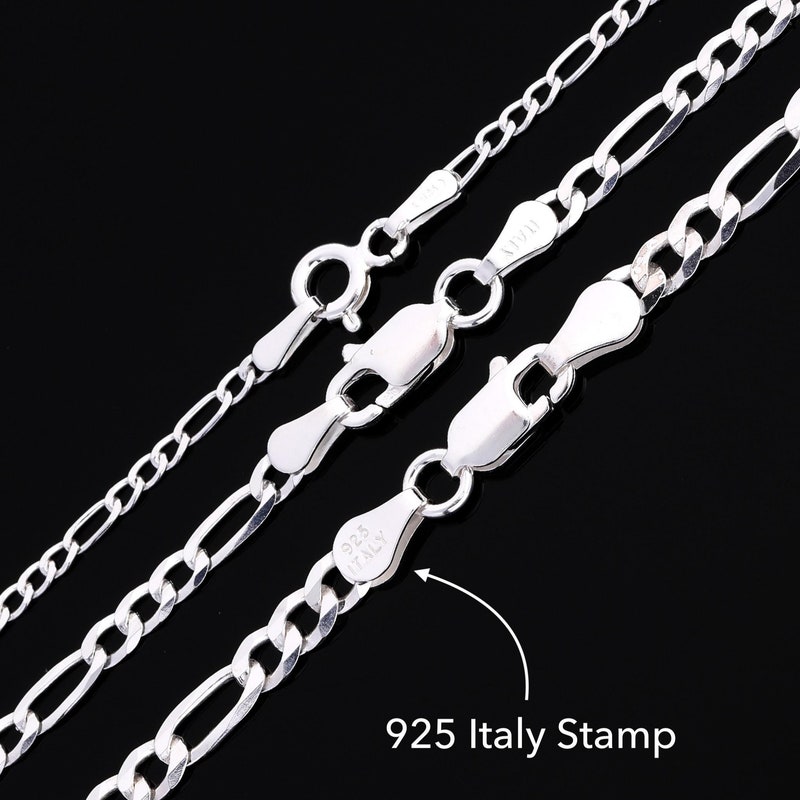 Mens Silver Figaro Chain - Etsy
