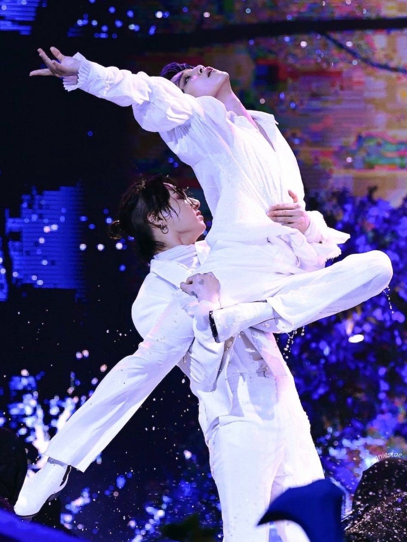 BTS Iconic Moment jikook Black Swan Dancing Performance V - Etsy
