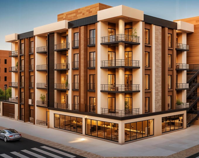 3-story 12-unit Apartment Plan: Modern Residential Building (PDF Files ...