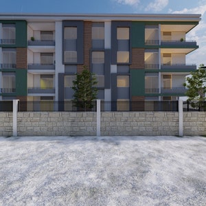Modern 4-story Apartment Plan: Residential Building Layout (CAD & PDF ...