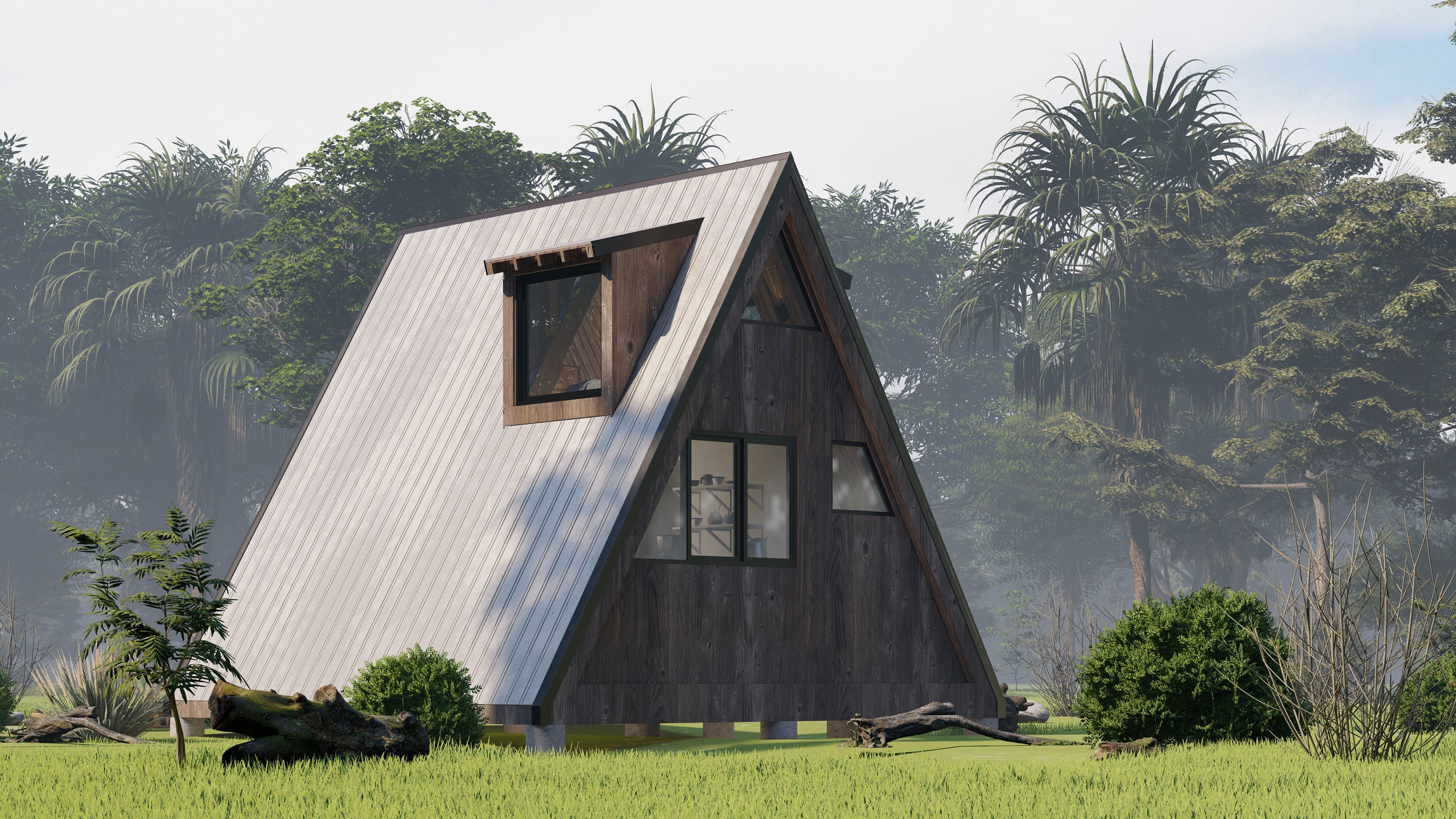 16x16 A Frame Cabin